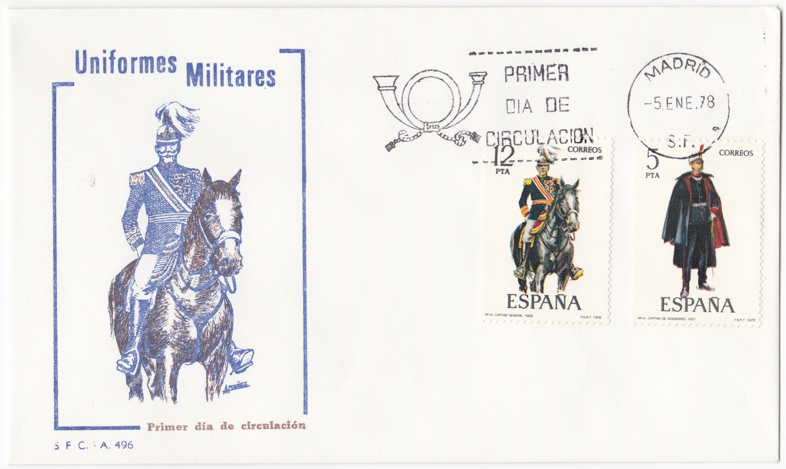 Spain FDC 1978 – Michel nº 2346/47 Spanish Military Uniforms | eBay UK