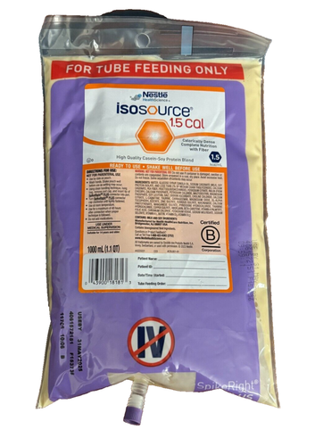 Nestle Isosource 1.5 Tube Feeding Formula | 1000mL | Case of 6 Bags ...