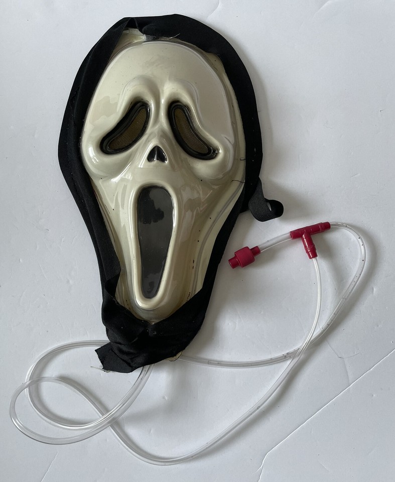 Ghostface Scream Mask W/ Fun World W/ Blood Pump No Heart | eBay