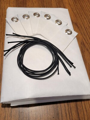 9 x 7 ft Tyvek Ground Sheet - Tent Footprint w/ 6 Grommet Tabs & Bungee ...