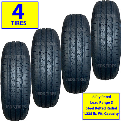 4) 8ply 12" Mini Truck Tires 155R-12 155-12 Steel Belted Radial 1,285 ...