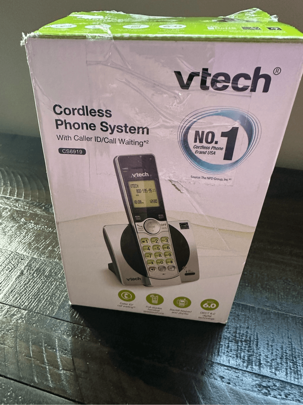 VTech DECT 6.0 Expandable Cordless Phone with Call Block, CS6919 ...