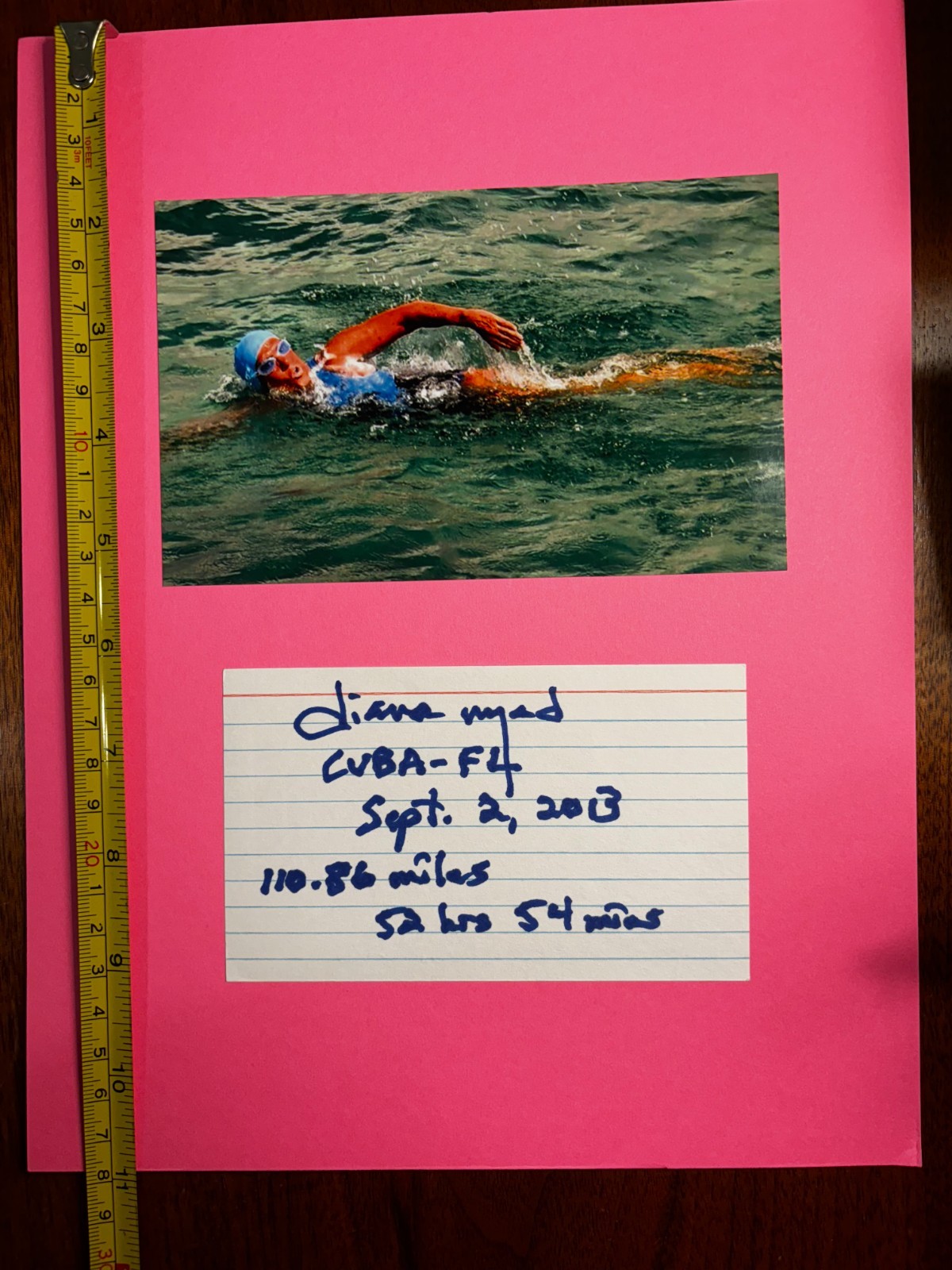 Legendary long distance Swimmer DIANA NYAD Vintage signed 3x5 autograph ...