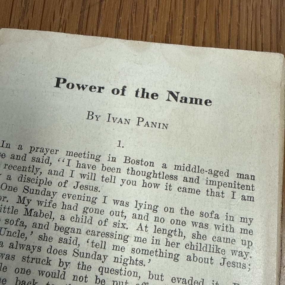 Power of the Name - Ivan Panin - tract 1940s Bible Numerics Christian ...