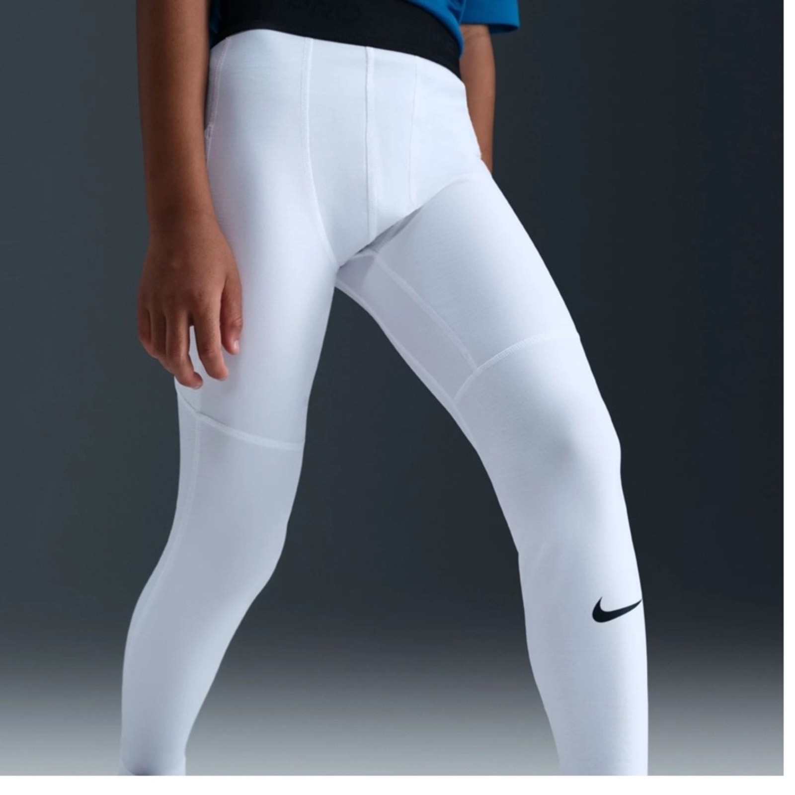 Nike Pro Compression Pants Kids White XL | eBay