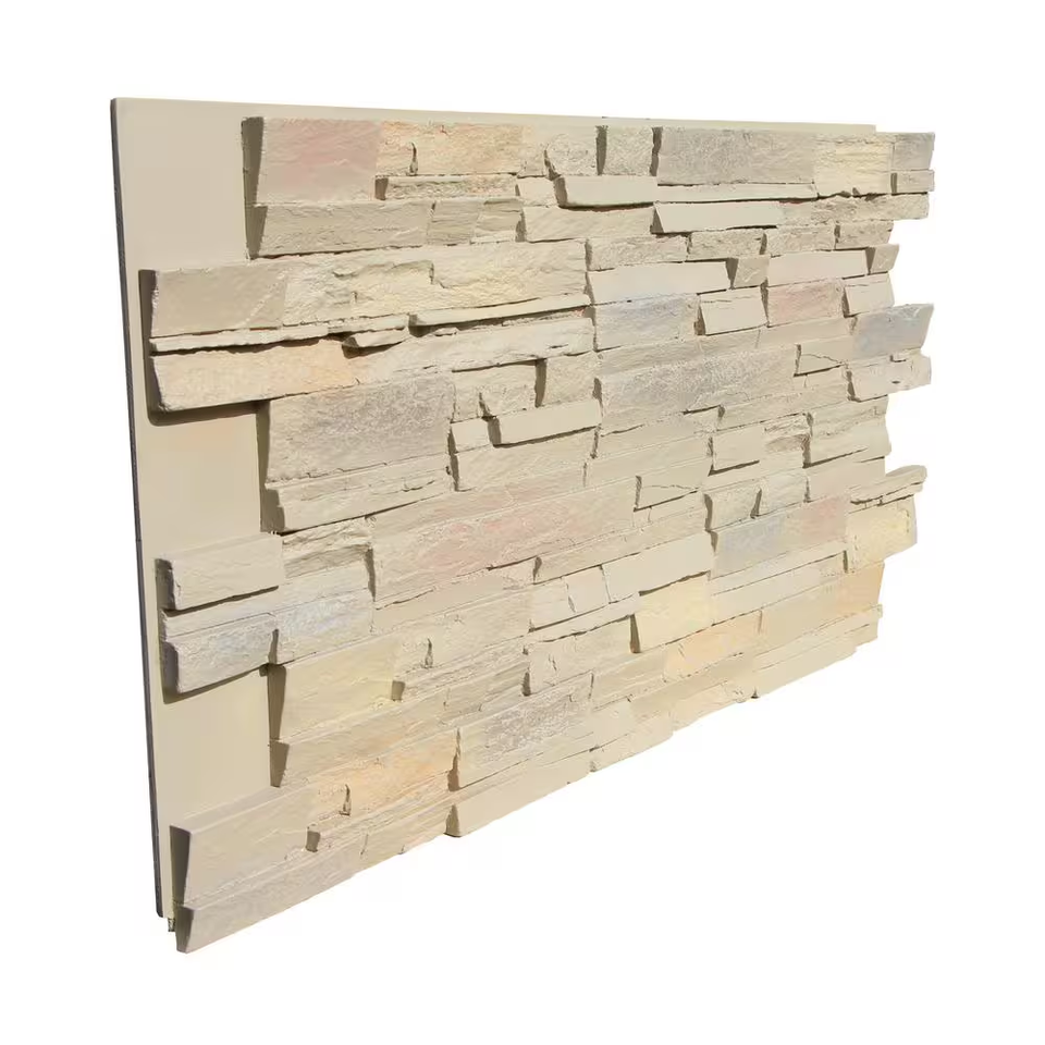 Stack Stone 48 In. X 24.25 In. Polyurethane Interlocking Siding Panel ...
