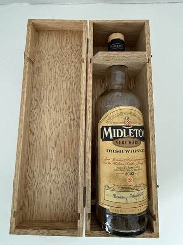 Midleton Very Rare Irish Whiskey Wooden Box And EMPTY Bottle 2003 | eBay
