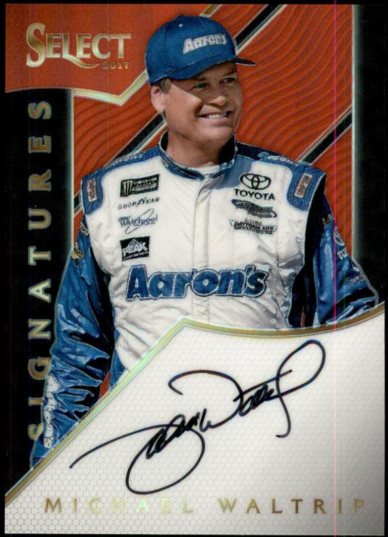2017 Panini Select - Signatures Michael Waltrip #S-MW Red Prizm /50 (AU ...