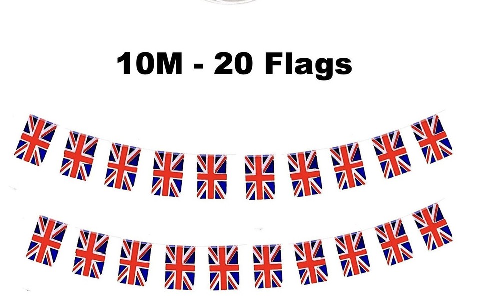 Union Jack Celebration Bunting Banner Union Jack Hand Flags Pencil ...