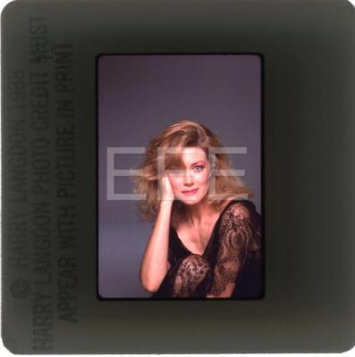 1988 Nancy Stafford Movie Actress Model Harry Langdon Transparency w ...