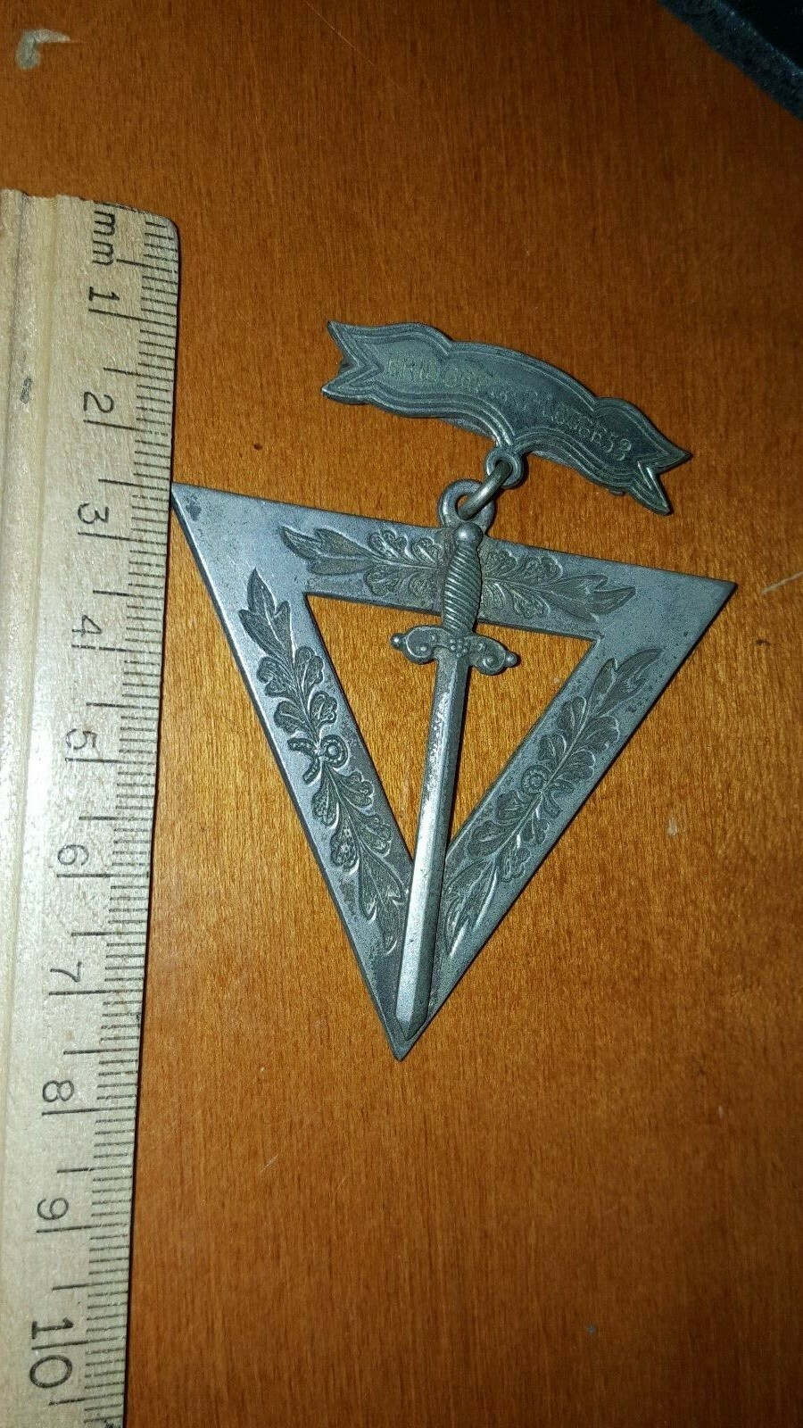 OLD KNIGHTS OF PYTHIAS MEDAL PIN EMBLEM BRIDGEPORT LODGE 53 CONNECTICUT ...