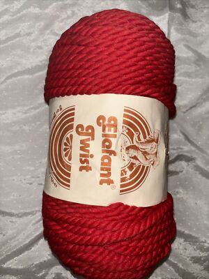 Elefant Twist Texture Hercules Olefin Fiber Yarn 100 Yards 7-8mm RED ...