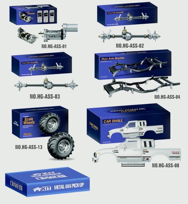 1/10 HG P407 4WD RC Pickup 4x4 Rally Car Racing Crawler Chassis Gearbox ...