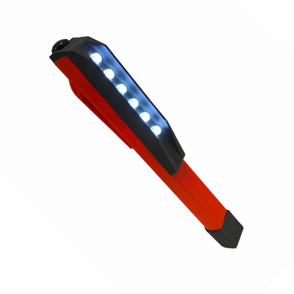 2 x 6 LED MINI POCKET CLIP INSPECTION PEN LIGHT WORK LAMP torch camping ...