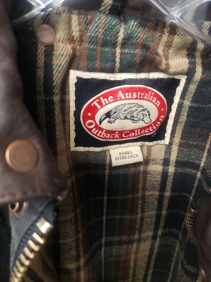 The Australian Outback Collection Black Oilskin Coton Leather Coat ...