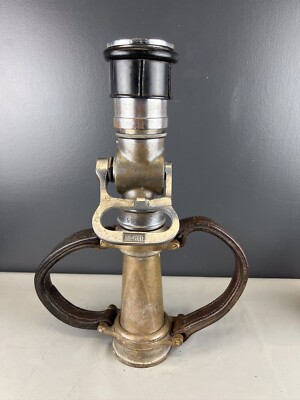 Wooster Brass Vintage Play pipe Fire Nozzle / Leather Strap Handles | eBay