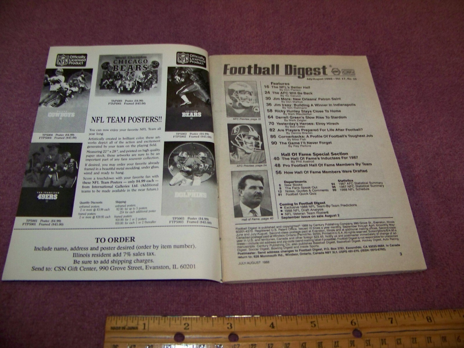 Football Digest Magazine 1988 "Mike Ditka / John Elway" | eBay