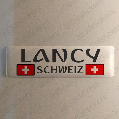 Lancy Suisse Autocollant 120x30mm Drapeau 3D Adhésif Relief ...