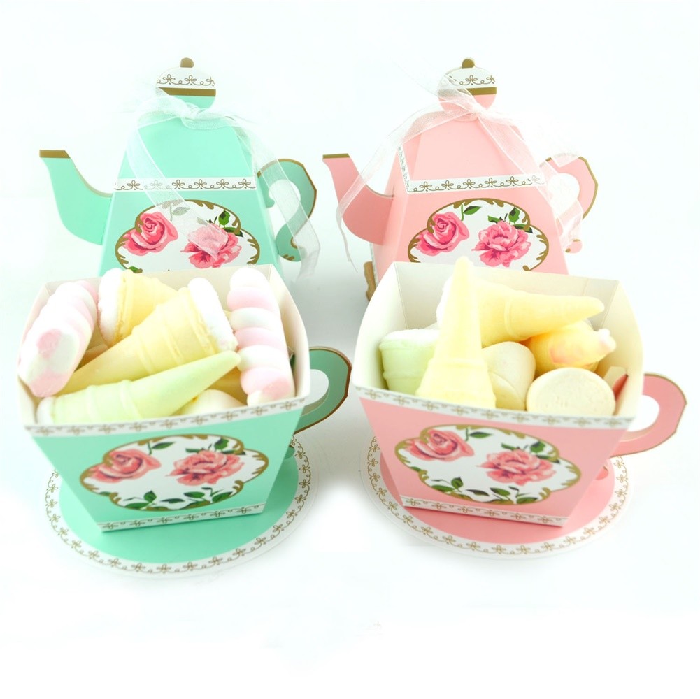 50/100Pcs TeaPot/Teacup Sweet Candy Gift Boxes Christmas Wedding Party ...