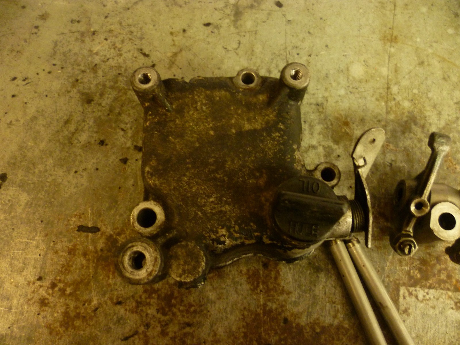 Rocker cover, rocker shaft + pushrods...... ...X Kubota OC60-D engine ...