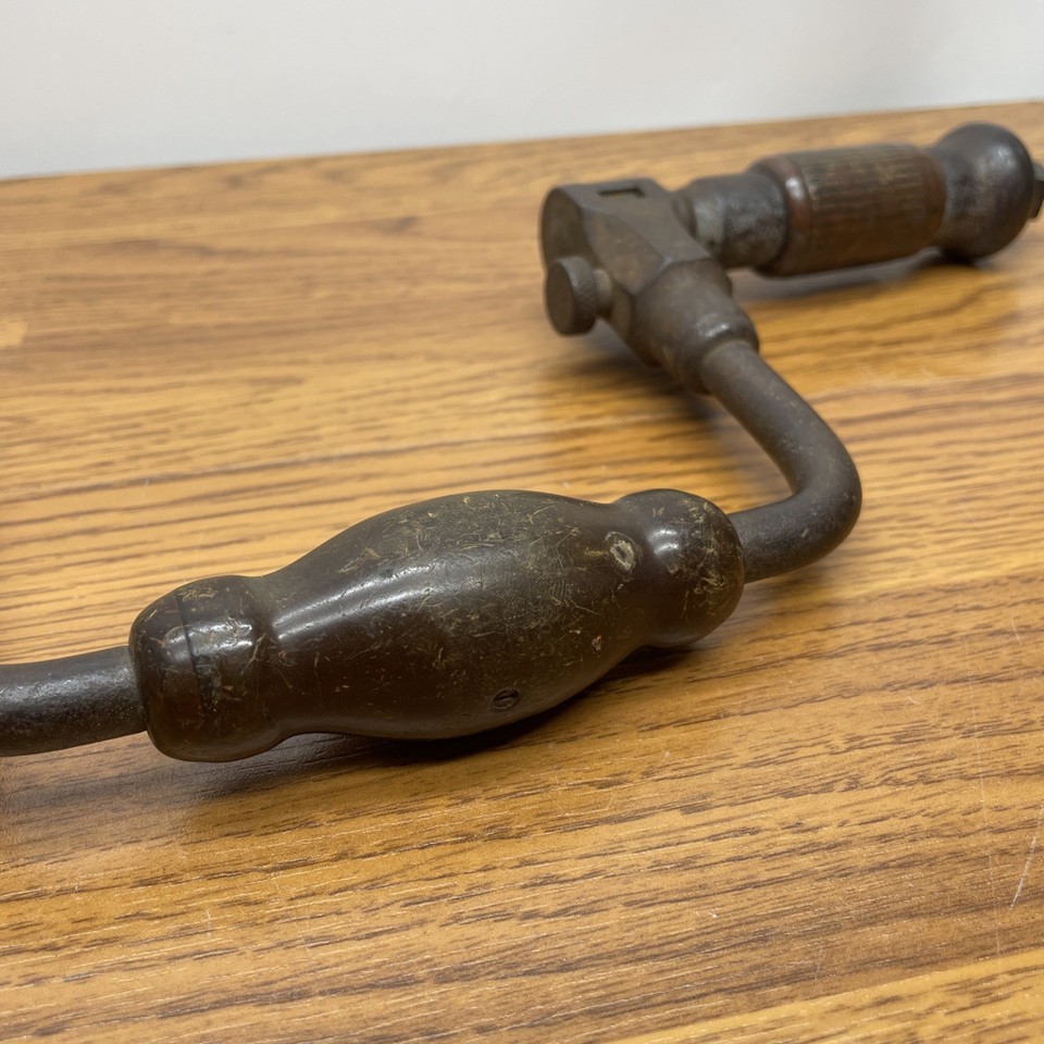 Vintage Lakeside 13 Inch Ratcheting Hand Drill Bit Brace Auger Tool ...