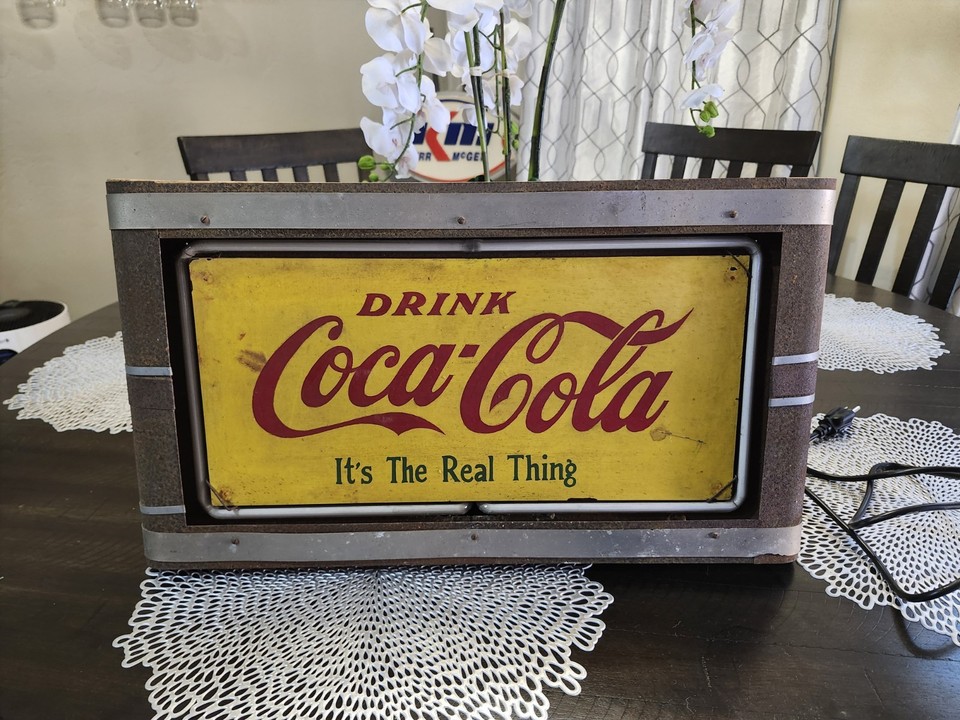 Rare COCA-COLA reverse Painted Backlit Neon Advertising Sign | eBay