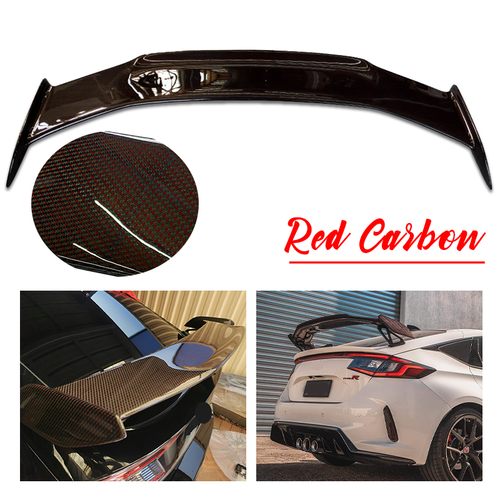 For 2022+ Honda Civic Hatchback FL5 Type-R RED CARBON Rear Trunk ...
