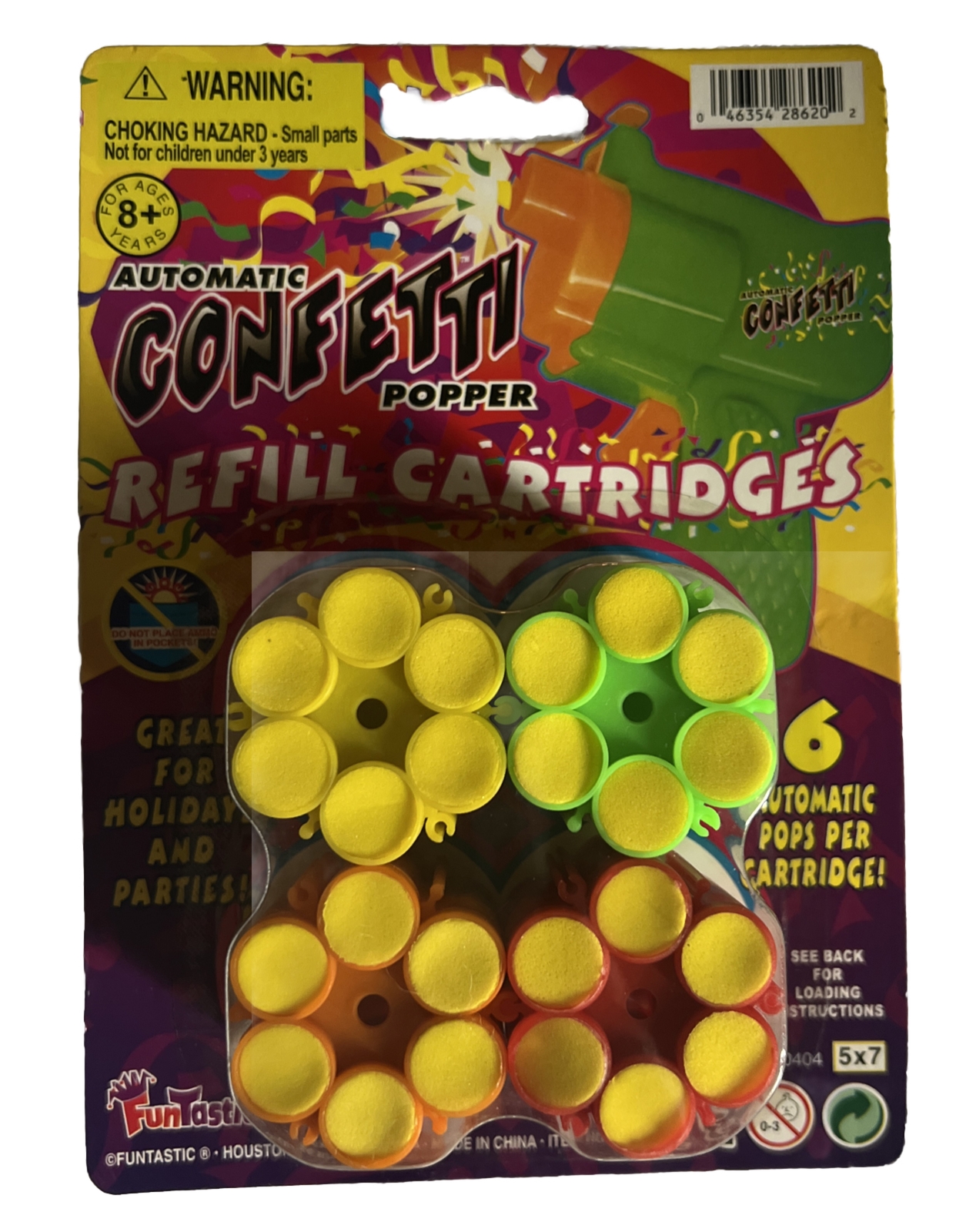 FUNTASTIC 4-pack Automatic Confetti Refill Poppers for sale online | eBay
