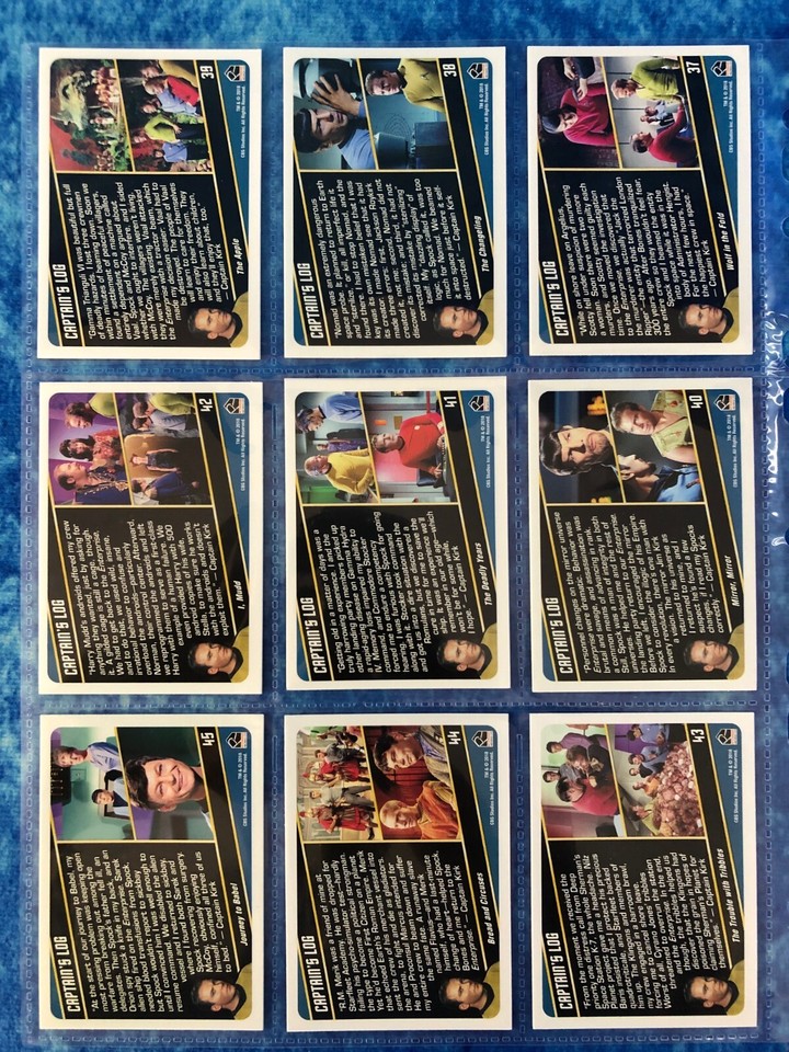 Star Trek TOS: The Captain's Collection complete trading card base set ...