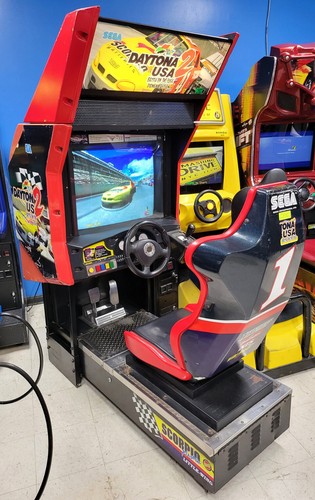 Daytona USA 2 Power Racing Sit Down Arcade Driving Video Game Machine ...