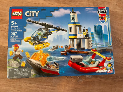 Lego City Seaside Police and Fire Mission 60308 New Sealed 673419345187 ...