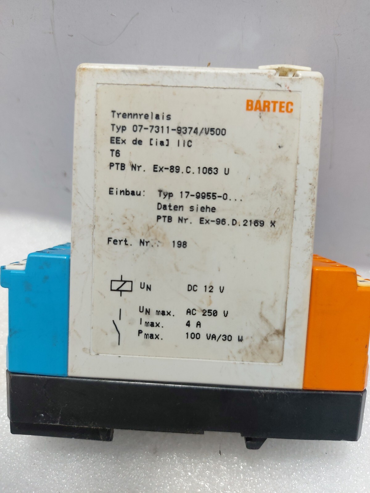 Bartec 07-7311-9374/V500 Relay Module | eBay