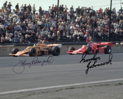 Gordon Johncock and Johnny Rutherford 1976 Indy 500 signed 8x10 photo ...