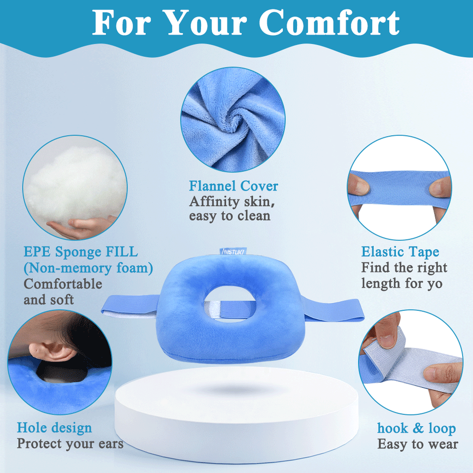 Ear Piercing Pillow for Side Sleepers with Hole CNH Donut Protector ...