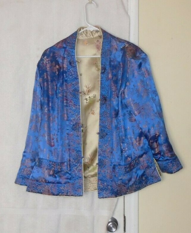 Beautiful Vintage reversible Silk Jacket Size Large ~ | eBay