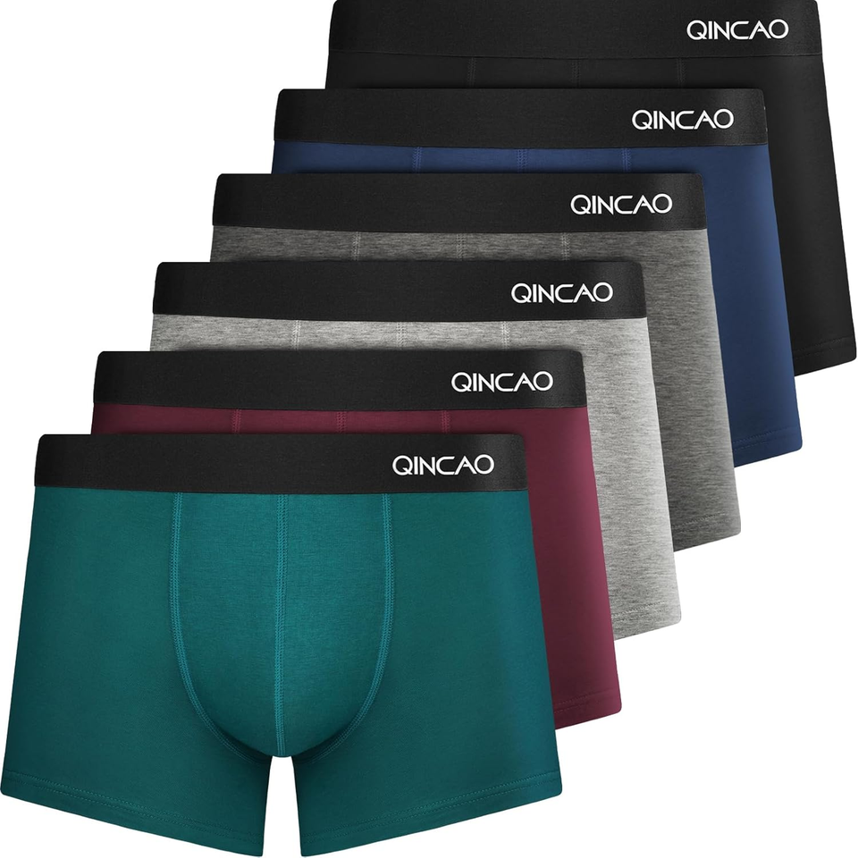 Boxer Shorts Mens 6 Pack, No Itchy Labels, Cotton Underwear Retro ...