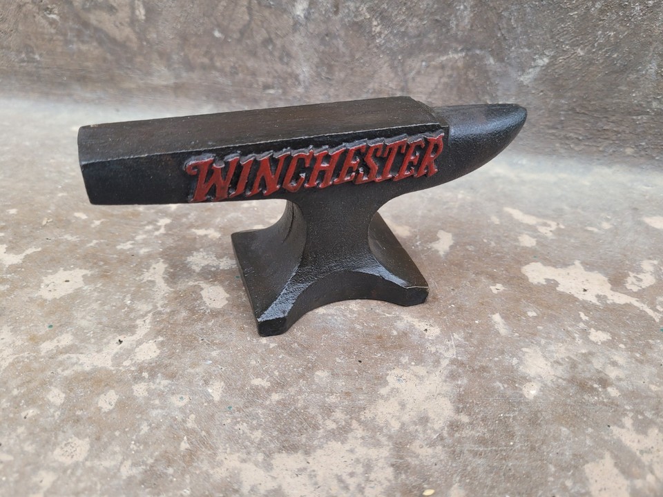 Winchester Rifles Anvil Cast Iron Gunsmith Gun Collector Paperweight ...