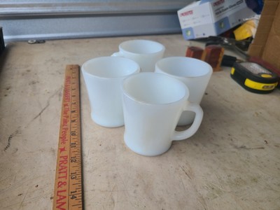 Lot of 4 White Fire King Coffee Mugs Cups | eBay