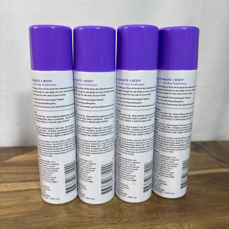 FDS Intimate + Body Dry Deodorant Spray Baby Powder All Day Freshness ...