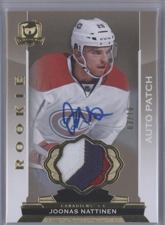 2014-15 Upper Deck The Cup - Rookie Auto Patch Joonas Nattinen #101 ...