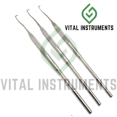 3 Pcs Dental Scaler #15 Single Ended Periodontal Stainless Steel ...