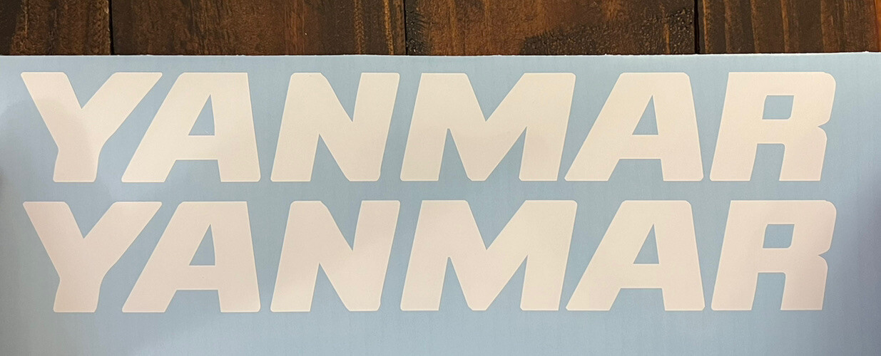 Yanmar 16” Sticker White (2 Set) Decal Engine Construction Loader ...