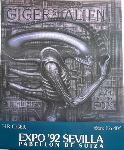 Vintage 1992 H.R. Giger's Alien Sevilla Spain Art Expo Museum 24 x 30 ...