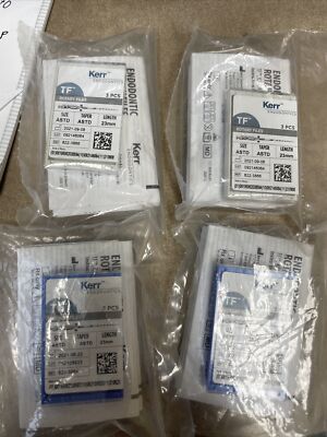 Lot 4 Kerr Dental TF Adaptive Rotary Files NiTI Astd 23mm 3/Bx 12 Files ...