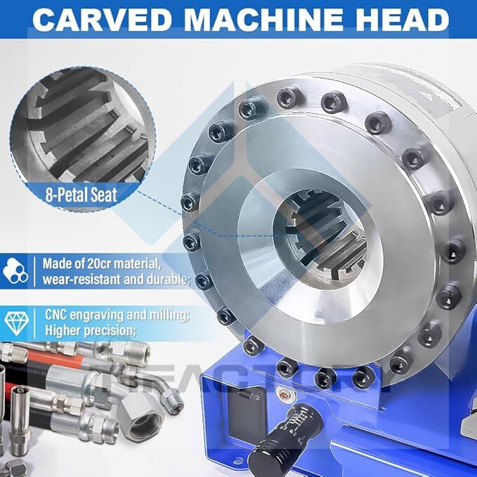 Hydraulic Pipe Pressing Machine Hose Crimping Pipe Crimper With 8 sets ...