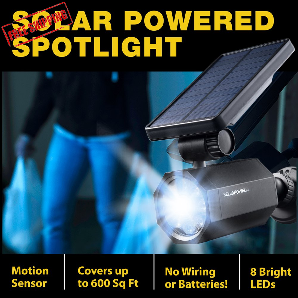 Bell Howell Bionic Spotlight Deluxe LED Solar Lights Solar-Powered Spot ...