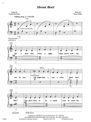 Shout Boo! Early Elementary/Level 1 Piano Solo | eBay
