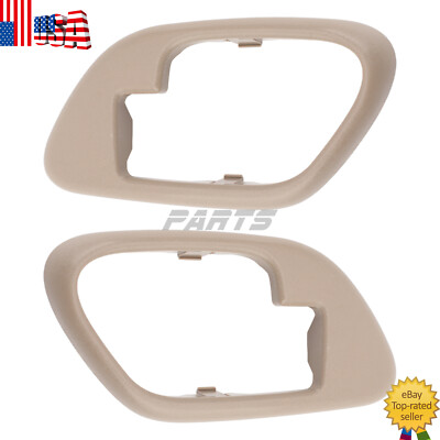 Interior Door Handle Trim Tan Pair Set For Chevy GMC Truck 15708080 ...