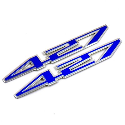 2X 427 Aluminum Emblem Badge Decal Blue&Silver for Chevy Corvette Z06 ...