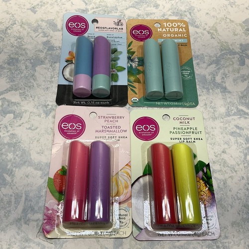 EOS Super Soft Shea Lip Balm Variety Pack ( 8 Sticks Total ) New | eBay